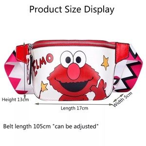 Bags | Cookie Monster Fanny Pack Pu Leather Waist Crossbody Bag Cartoon ...